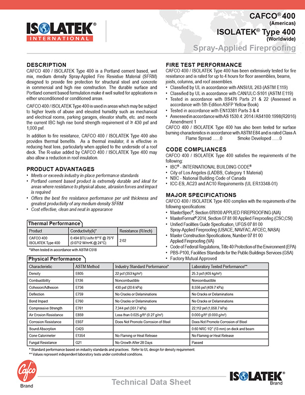 Isolatek Type 400 from Swart & Sons