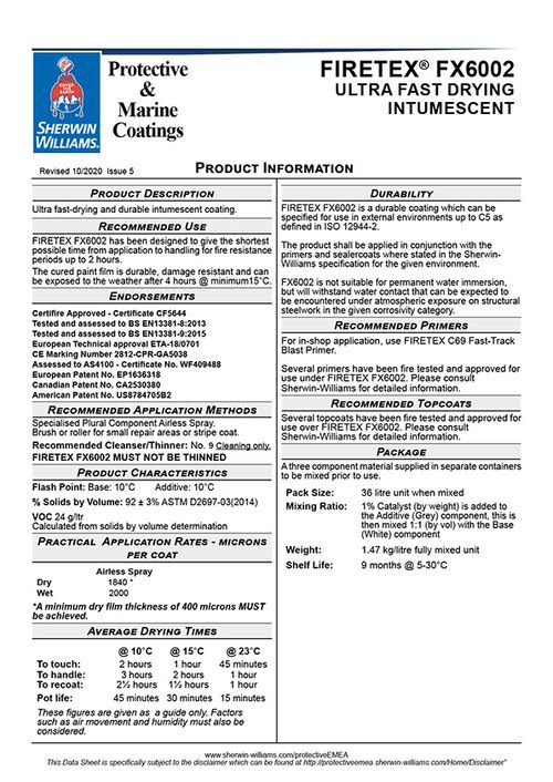 Firetex FX6002 from Swart & Sons