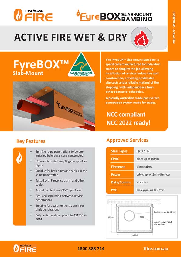 Trafalgar FyreBOX Slab-Mount Bambino from Swart & Sons