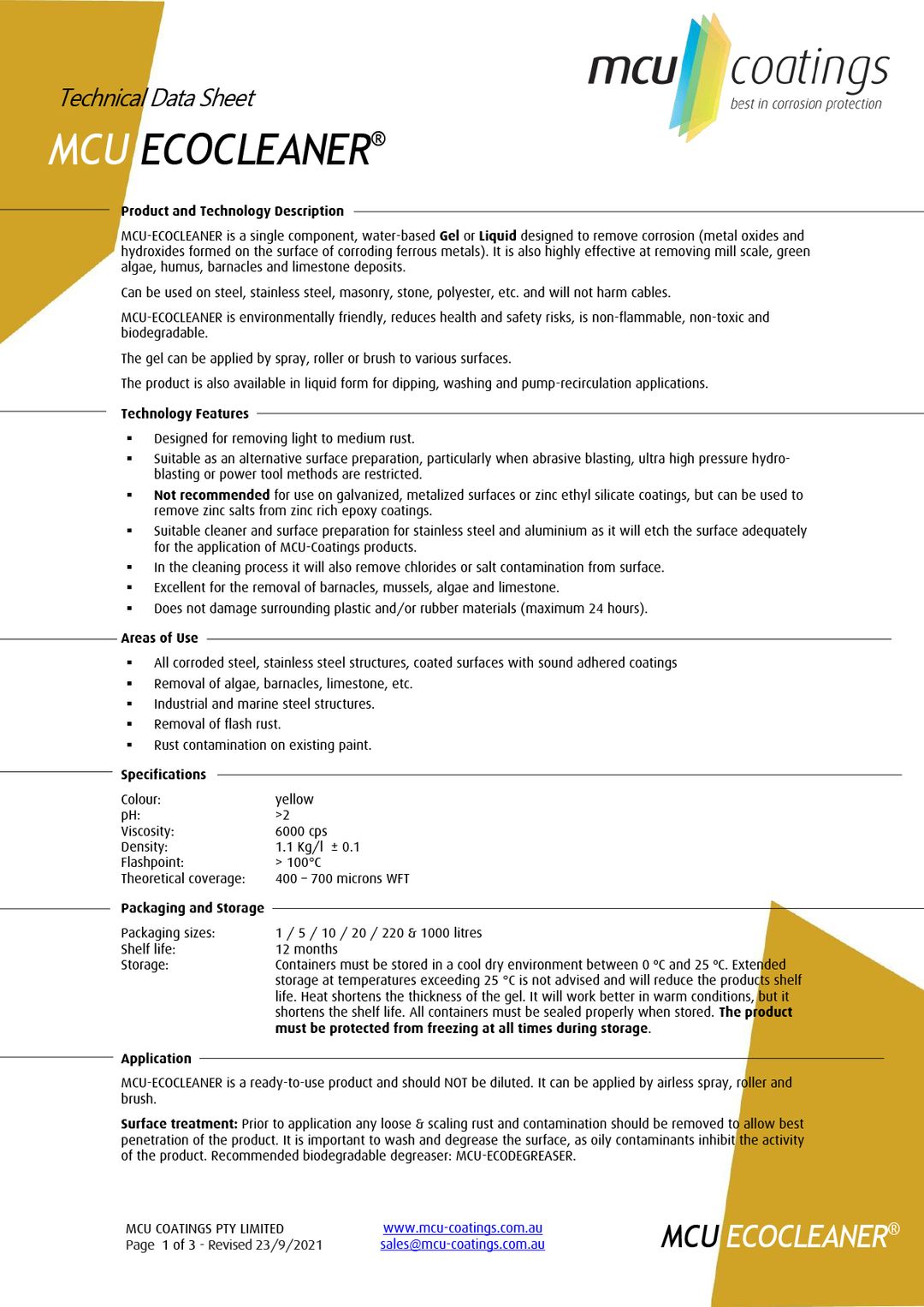 MCU-Ecocleaner from Swart & Sons
