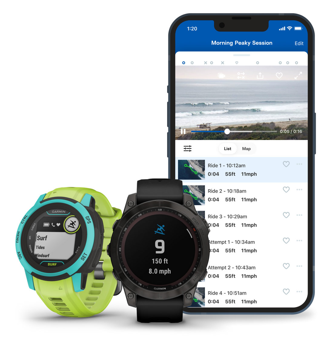 Surfline Sessions™ + Garmin