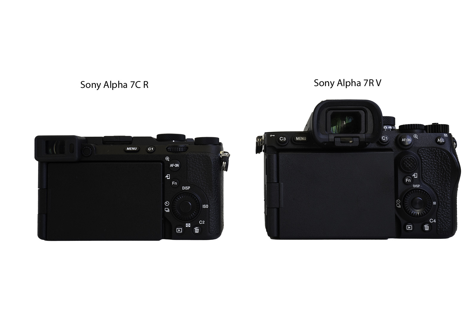 The new Sony Alpha 7C R vs the Sony Alpha 7R V (design + features)