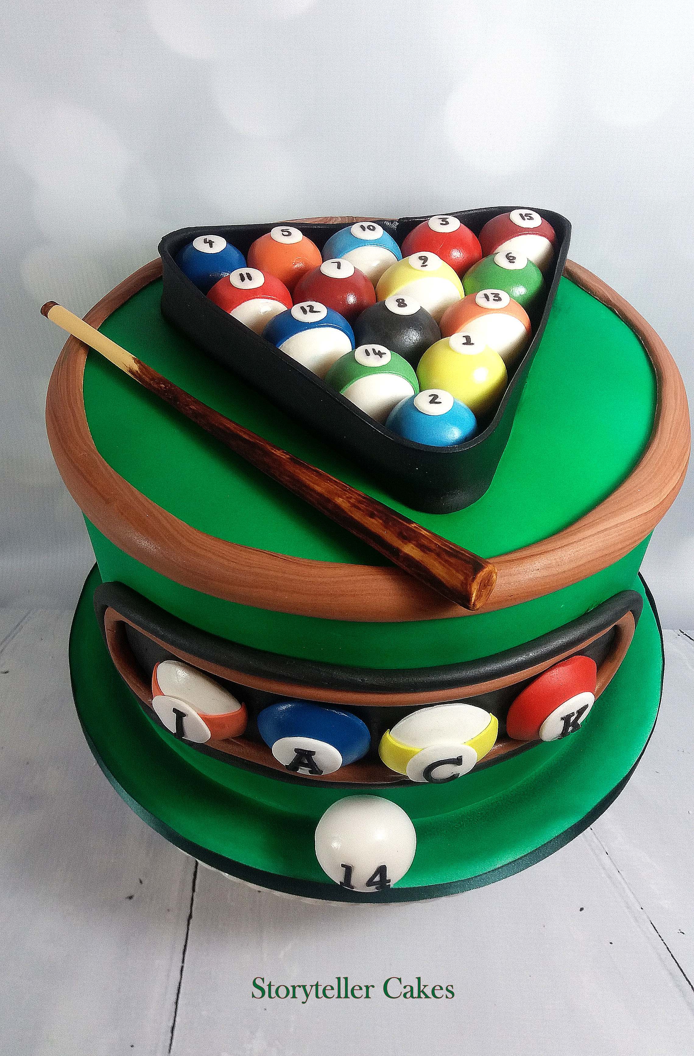 pool table birthday cake