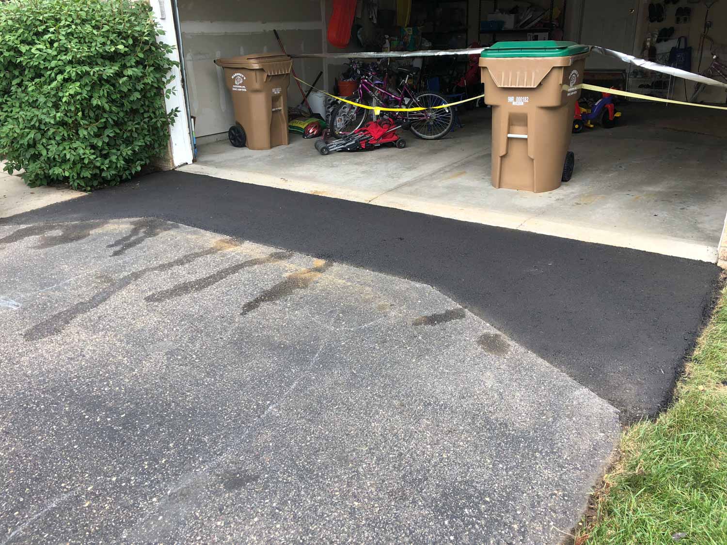 Driveway Apron Asphalt Two Stall by Imperial Seal Asphalt & Sealcoating