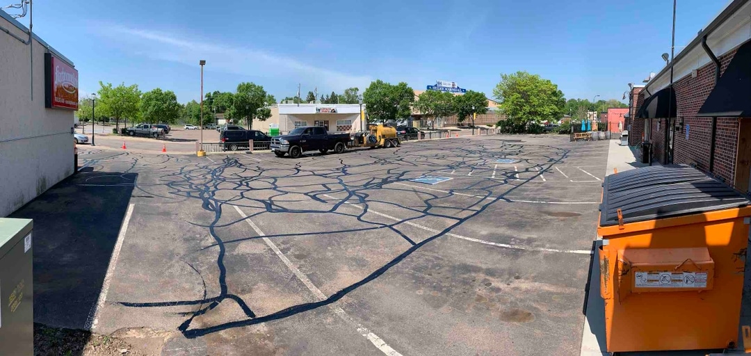 Commercial Hot Rubber Crack Sealing by Imperial Seal Minnesota