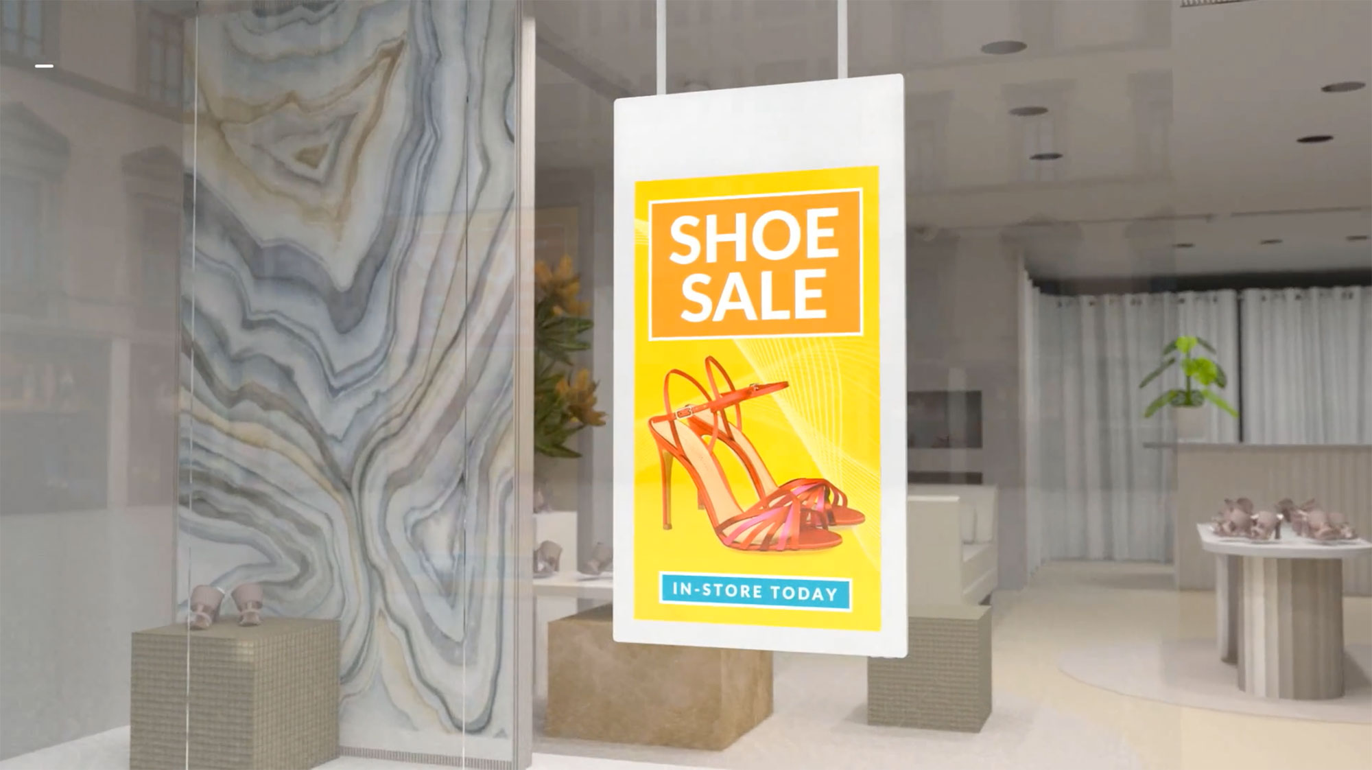 LCD Hanging Double Sided Displays | ONQDigital Australia