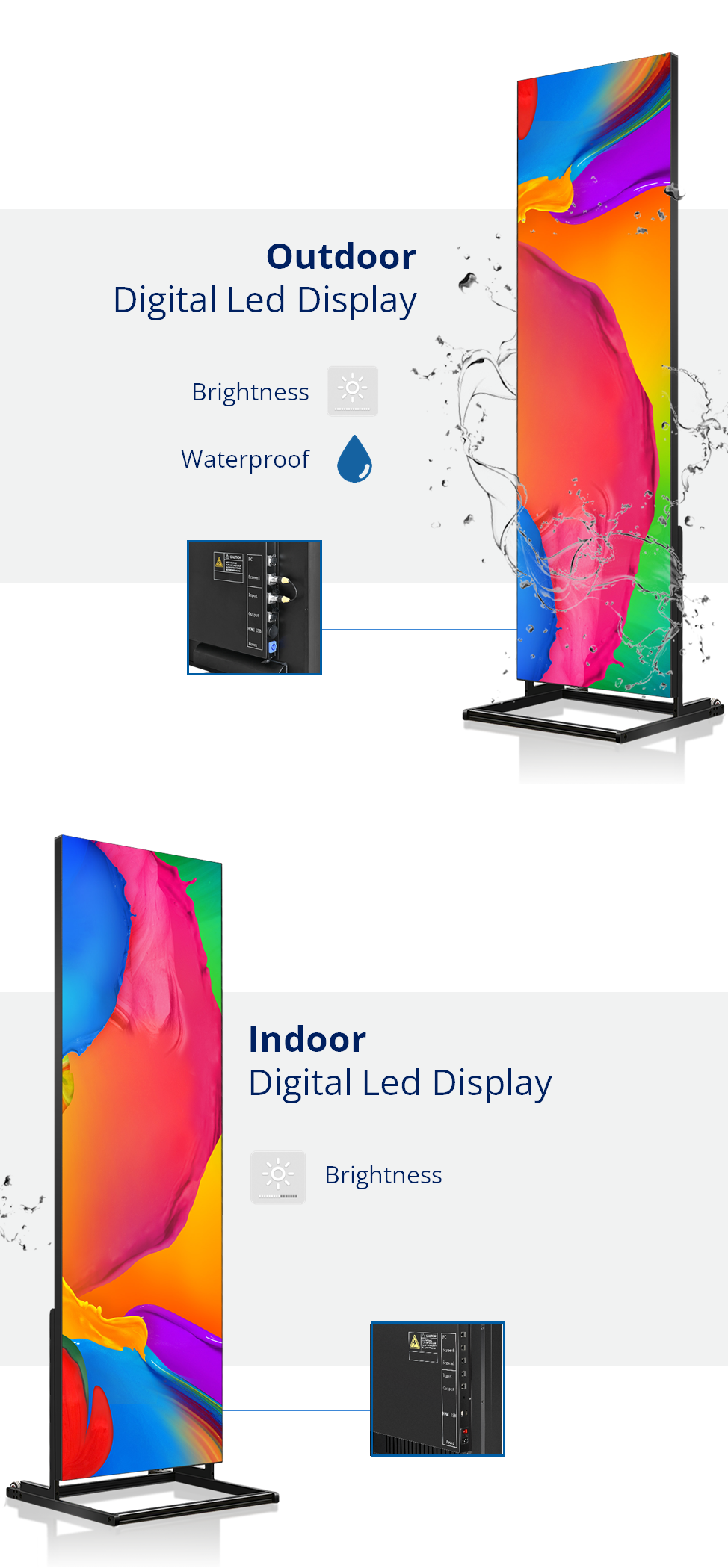 LED Freestanding Digital Poster | ONQDigital Australia