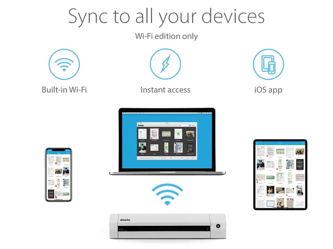 Doxie Go SE — Rechargeable Portable Document Scanner