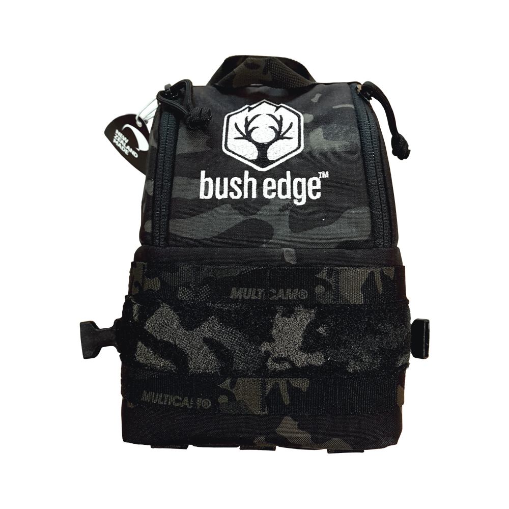 Binocular Pouch With Harness Black Camo - Bush Edge