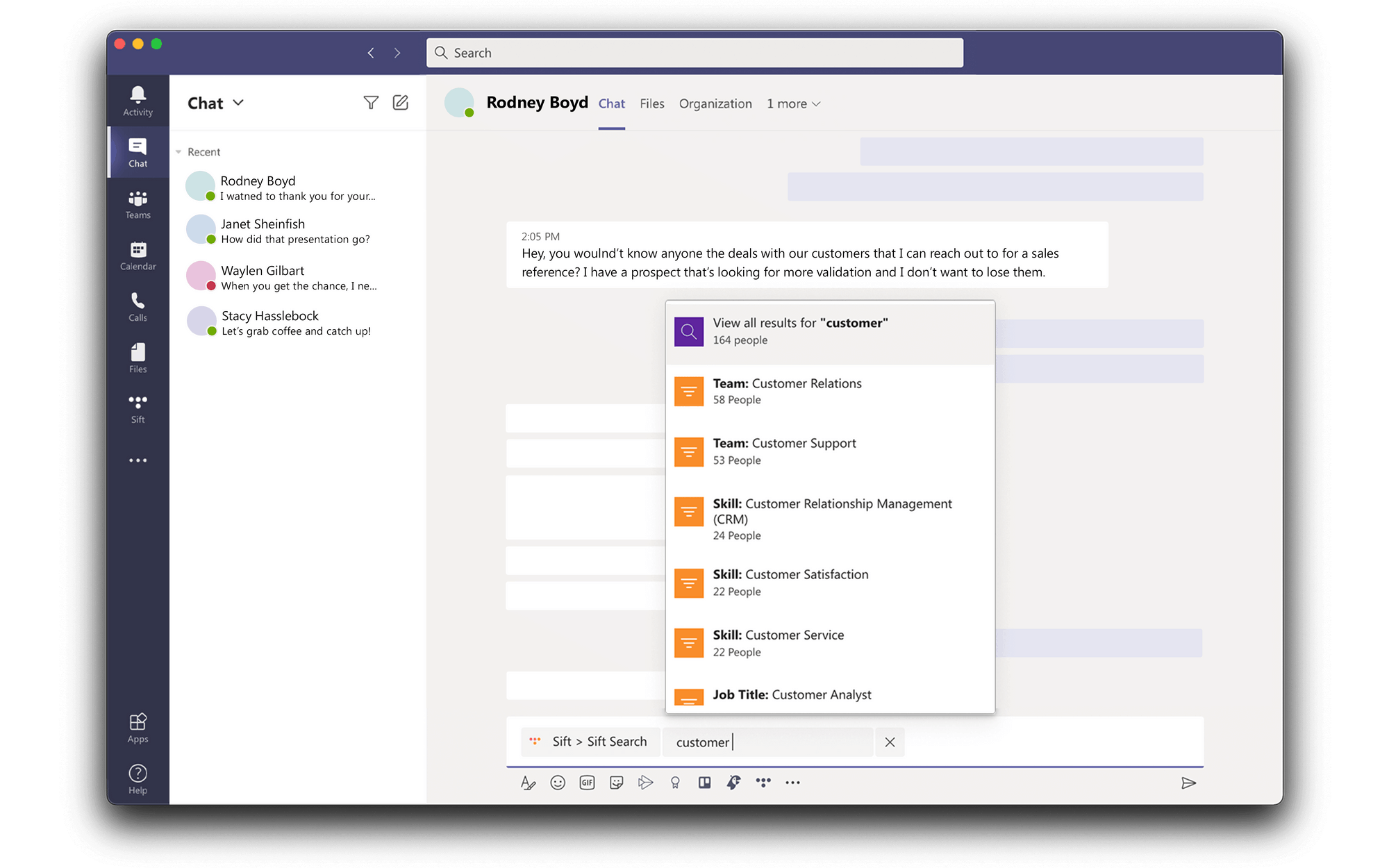 Sift | Enhanced Microsoft Teams Org Chart and Employee Directory