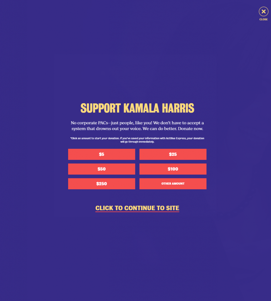 June 2019 Homepage Snapshot: Senator Kamala Harris