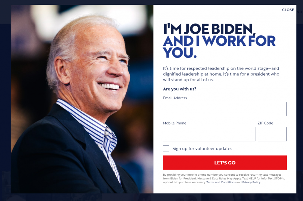 Homepage Snapshot for July 5, 2019: Former Vice President Joe Biden