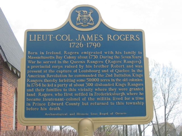 Lieut. Col. James Rogers | Greater Napanee | Loyalist Parkway Association