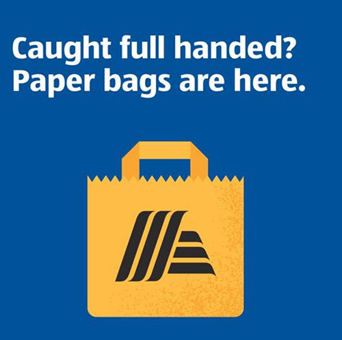 Reducing Plastic with ALDI | Reusable paper shopping bags are here