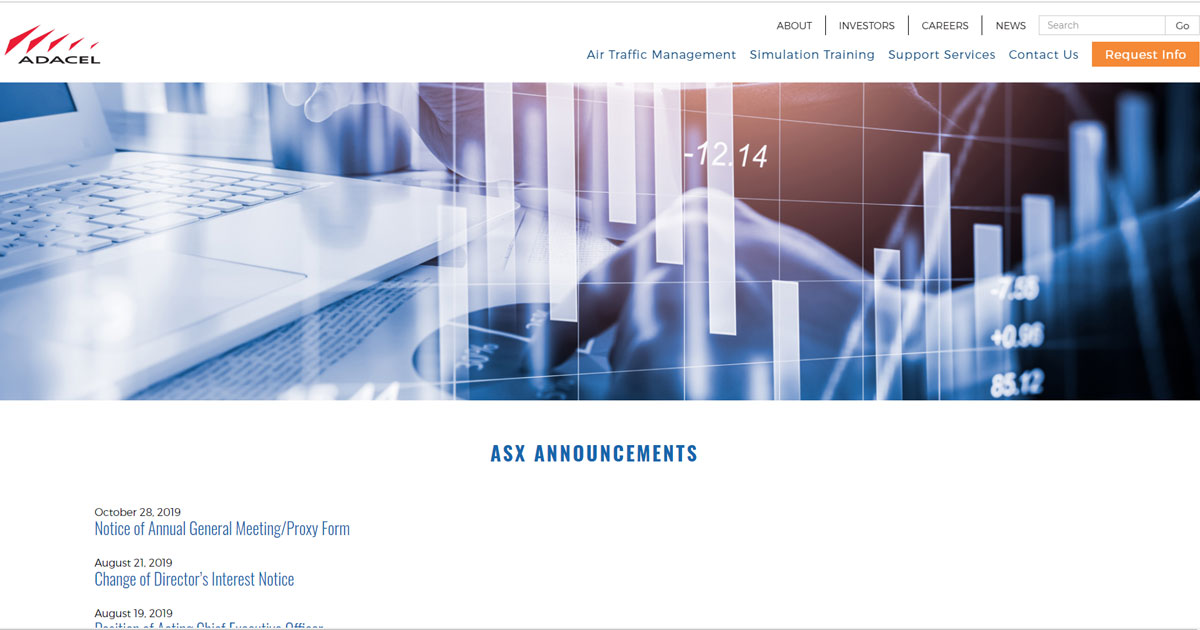 2020 Adacel's ASX Announcements