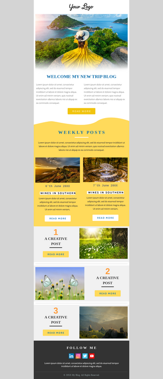 Free Email Templates For News Blog Magazines Unlayer