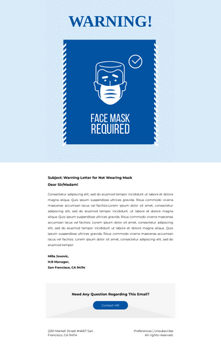 Phishing Email Warning Email Template | Unlayer