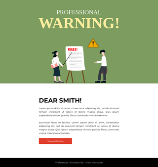 Free Email Templates for Warning | Unlayer