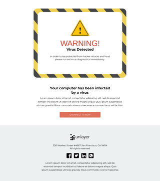 Virus Warning Email Template | Unlayer
