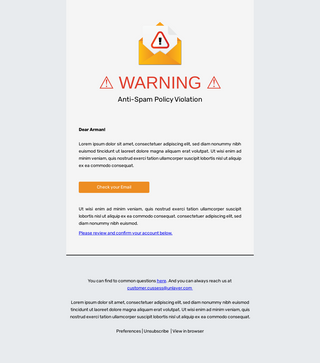 Free Email Templates for Warning | Unlayer
