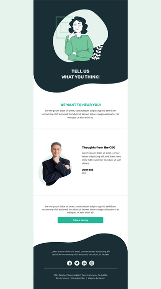 Free Survey Email Templates | Unlayer