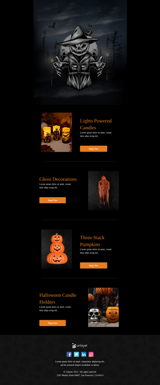 Free Email Templates for Halloween | Unlayer