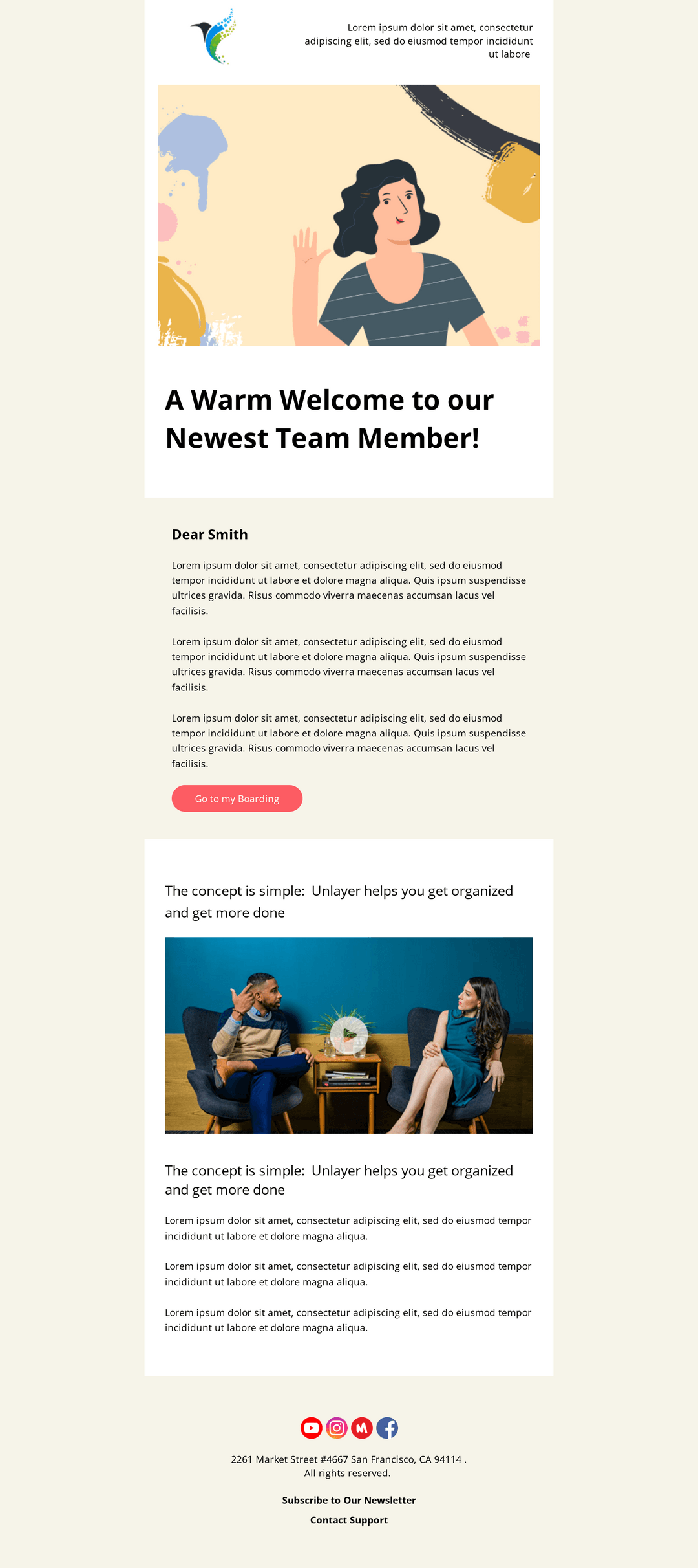 Free Newsletter Templates for HR | Unlayer