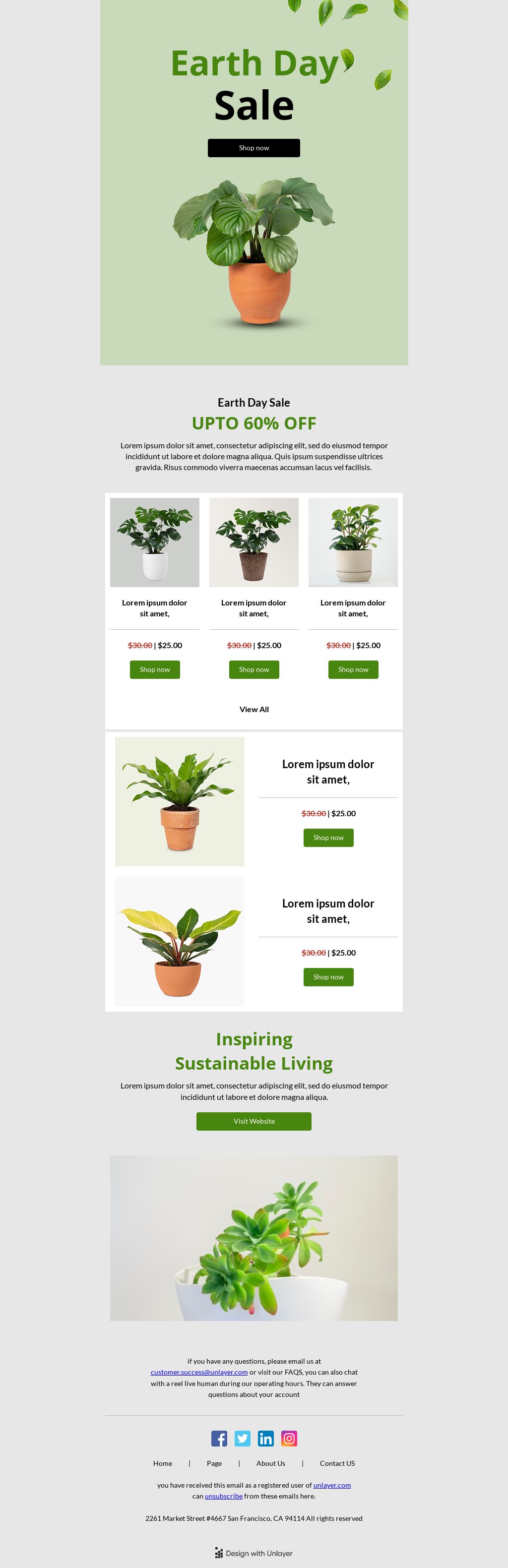 Free Email Templates for Earth Day | Unlayer