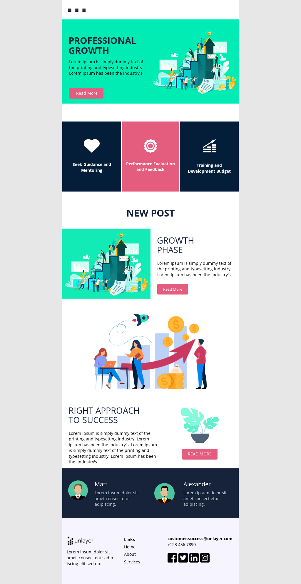 Professional Growth Email Template | Unlayer