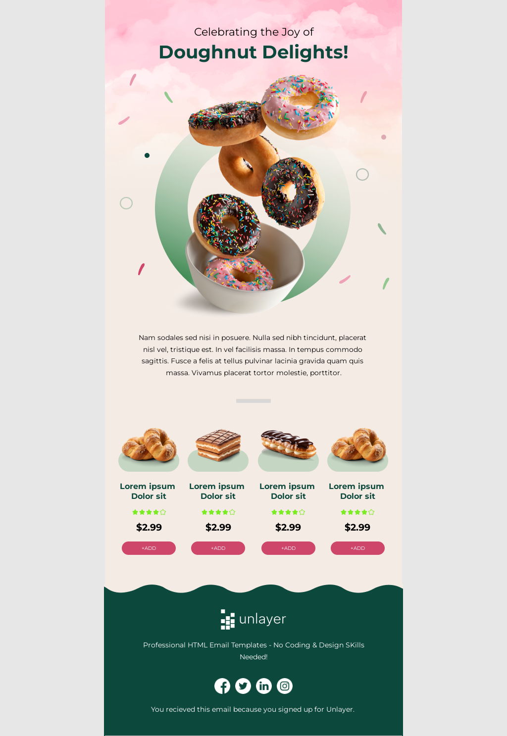 National Doughnut Day Email Template | Unlayer