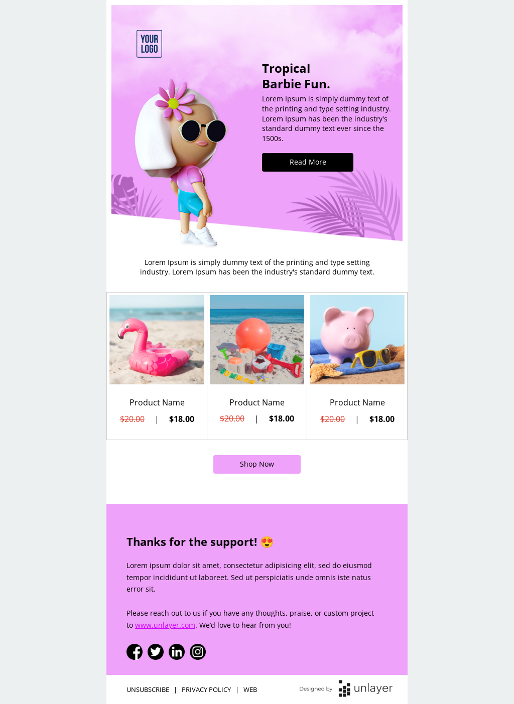 Toys for Summer Email Template | Unlayer