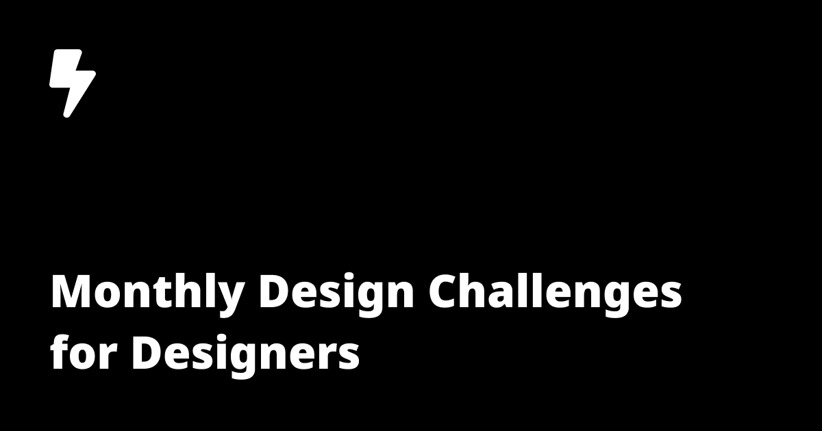 Design Challenge Me | Monthly Design Challenges for Designers