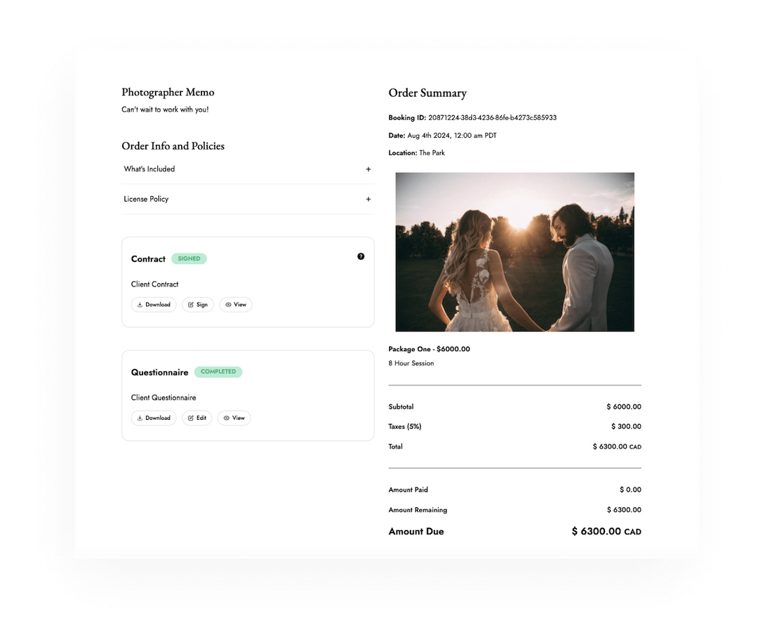Focal Website & Booking System for Photographers