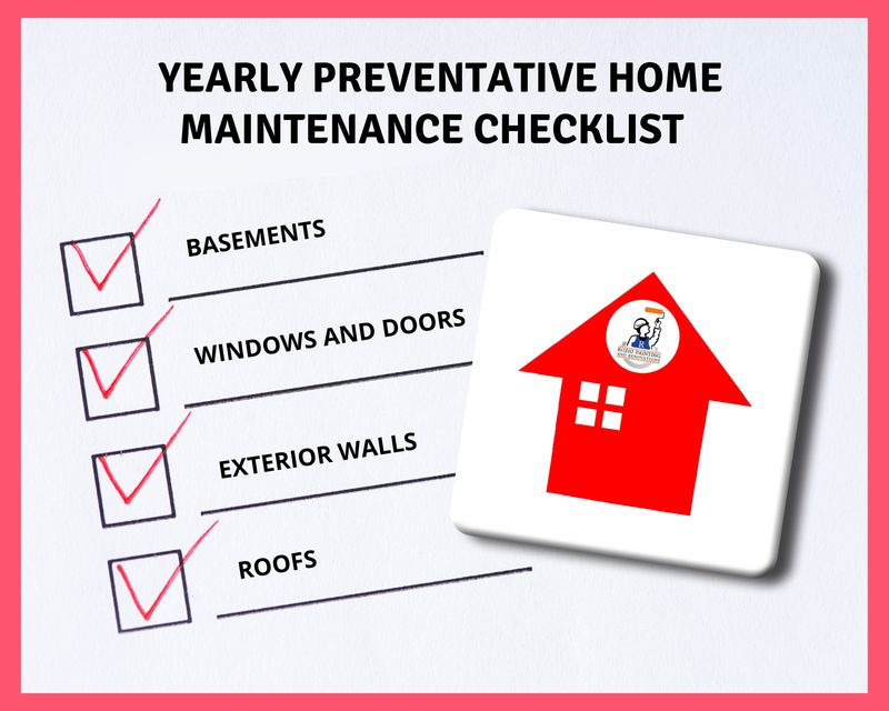 YEARLY PREVENTATIVE HOME MAINTENANCE CHECKLIST