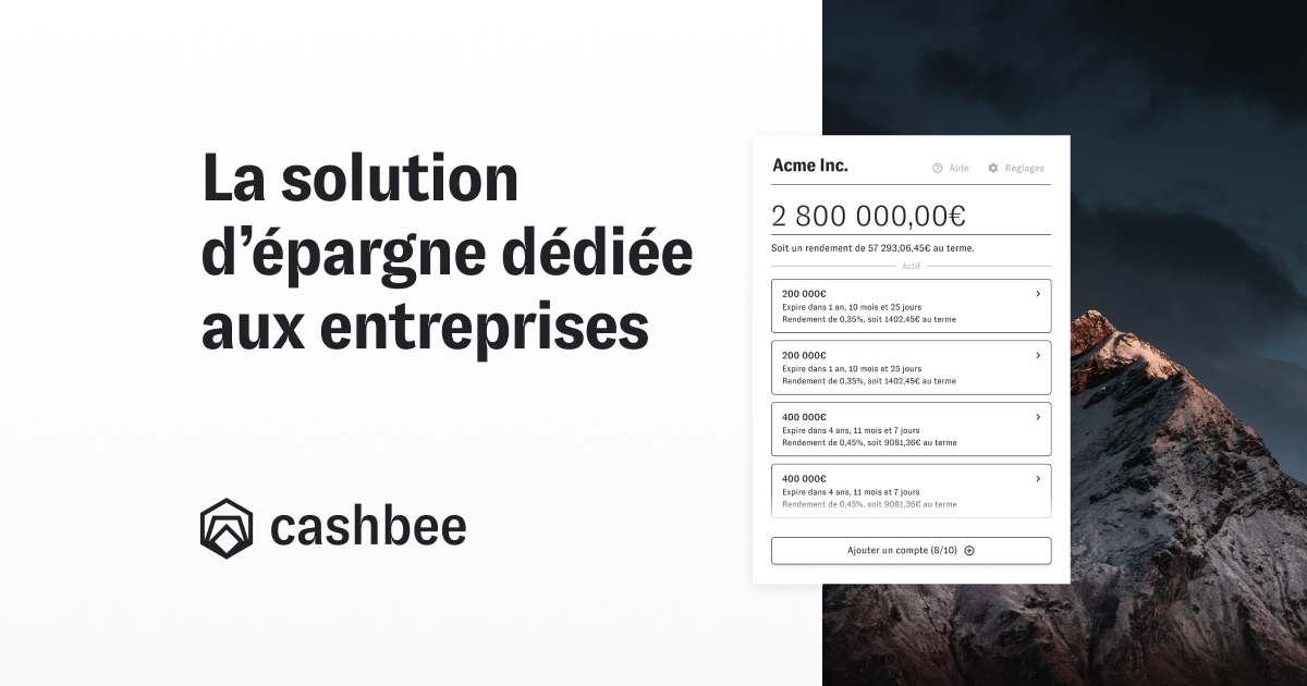 Cashbee Pro, le compte à terme pour votre trésorerie