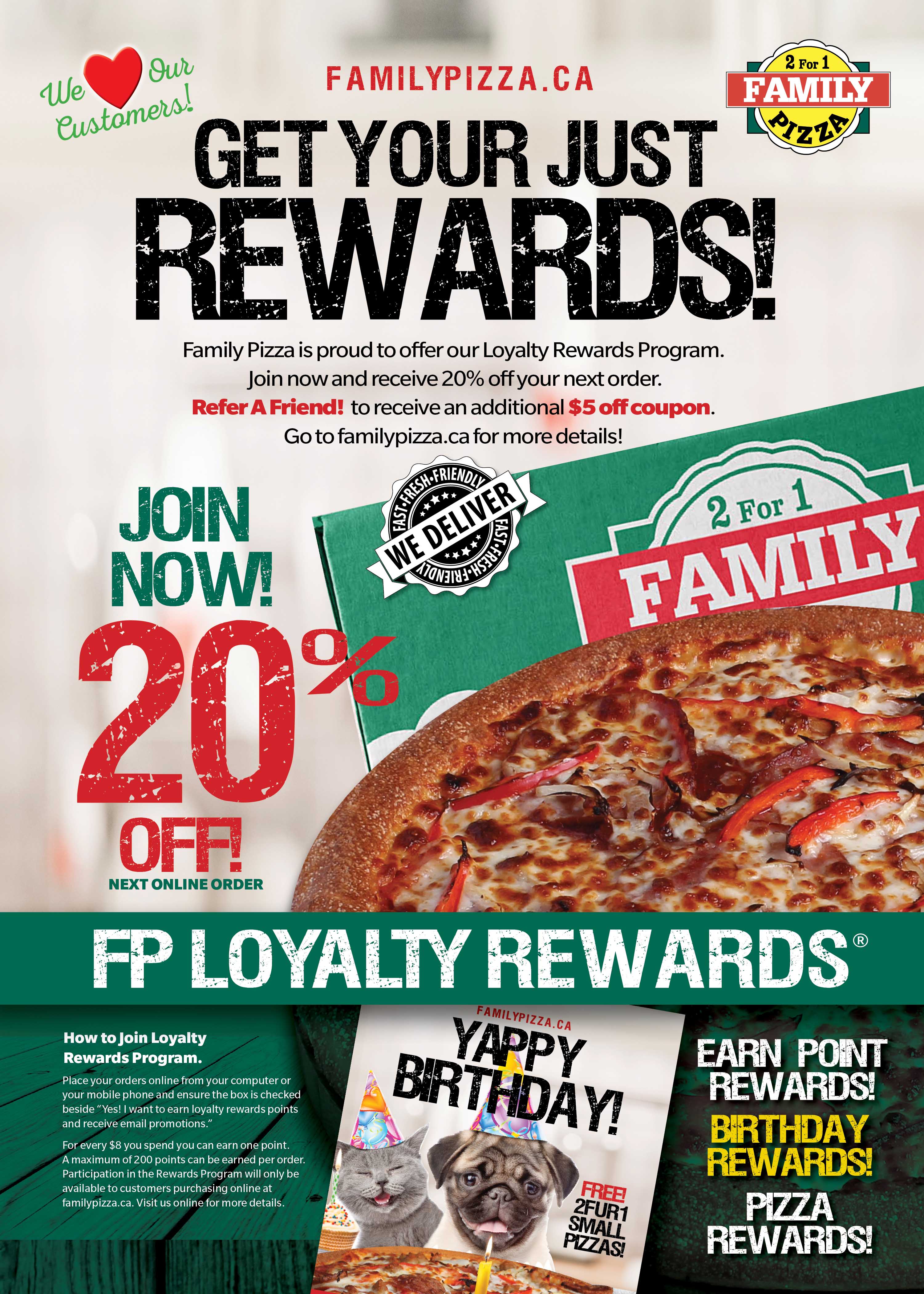 Membership Rewards | Family Pizza