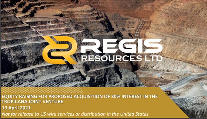 Regis Resources Ltd (RRL.AX) Placement & Entitlement Offer