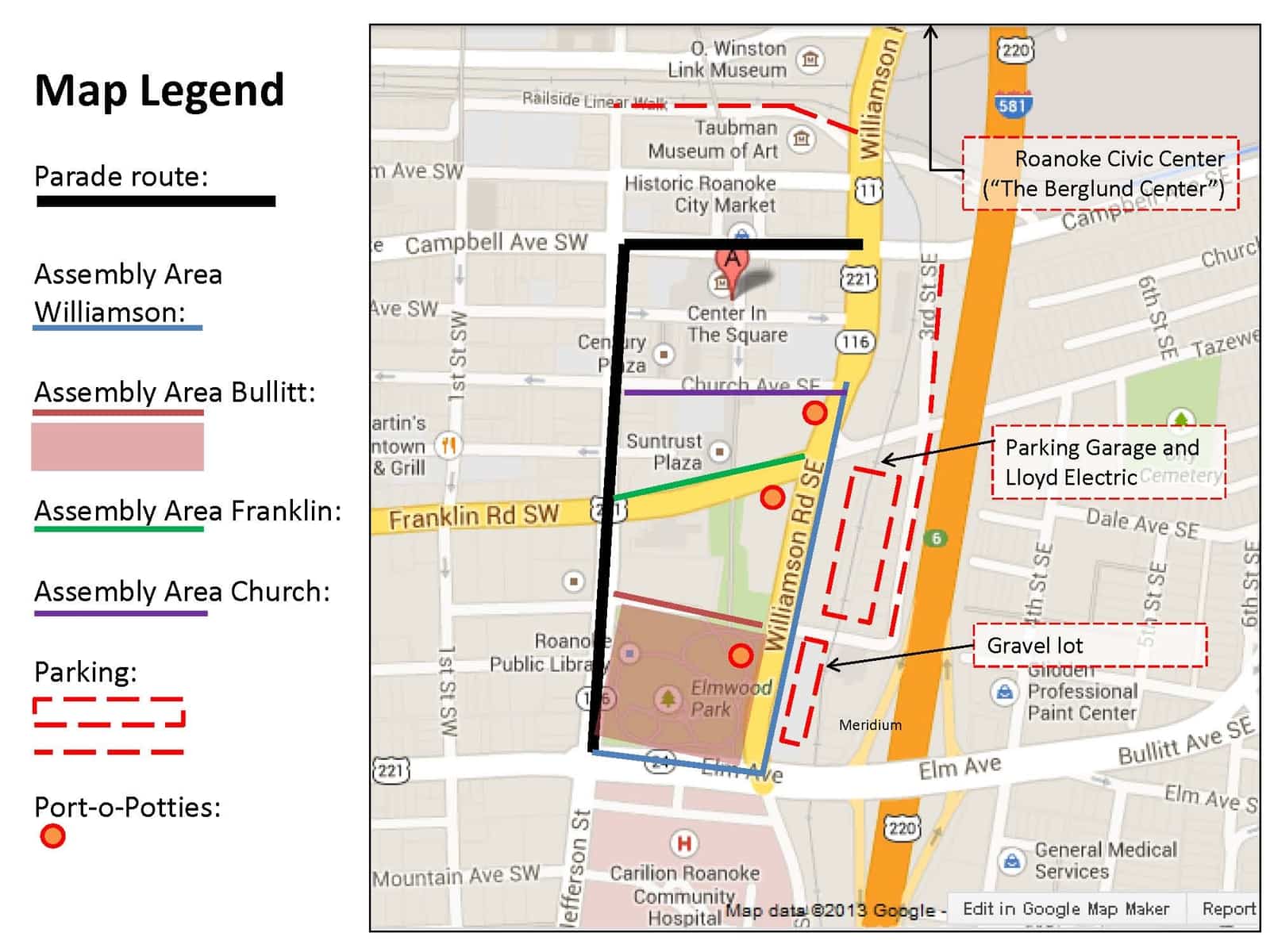 Virginia Veterans Parade- Parade Map