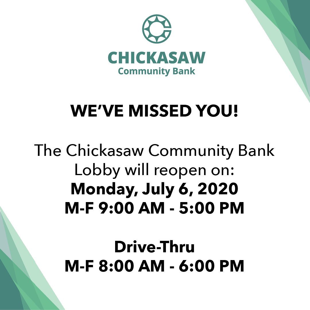 Personal and Business Banking | Chickasaw Community Bank