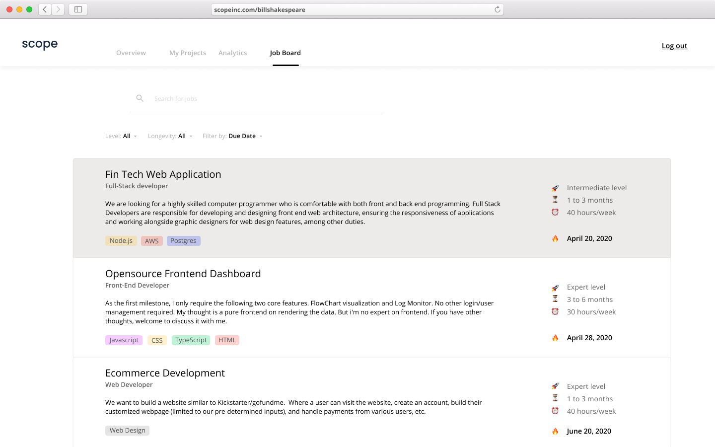 Scope - Implementation on autopilot.