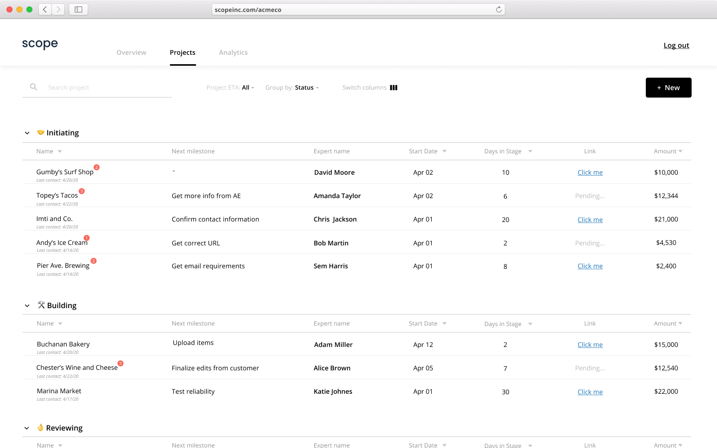Scope - Implementation on autopilot.