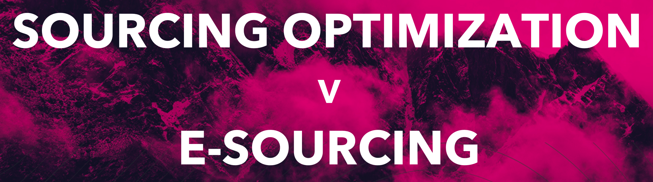 Sourcing Optimization v eSourcing - I am often asked by companies ...