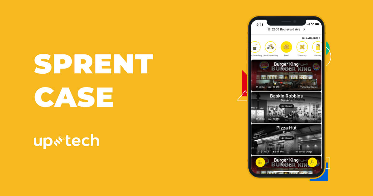 Uptech work — Sprent, on-demand delivery app