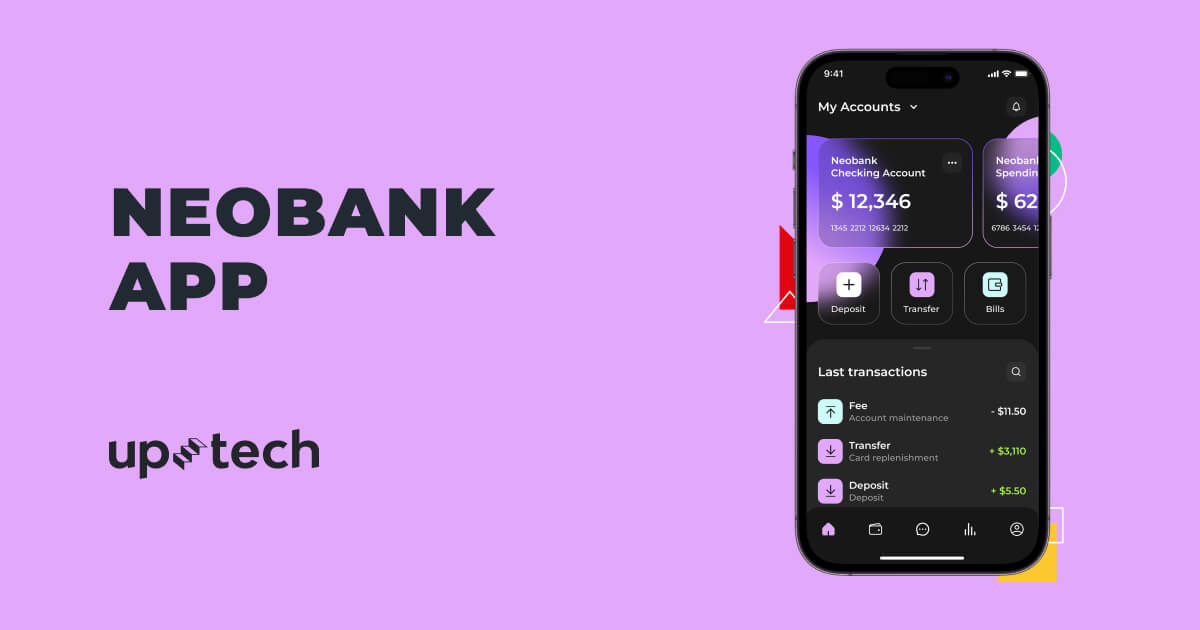 Neobank design app concept by Uptech