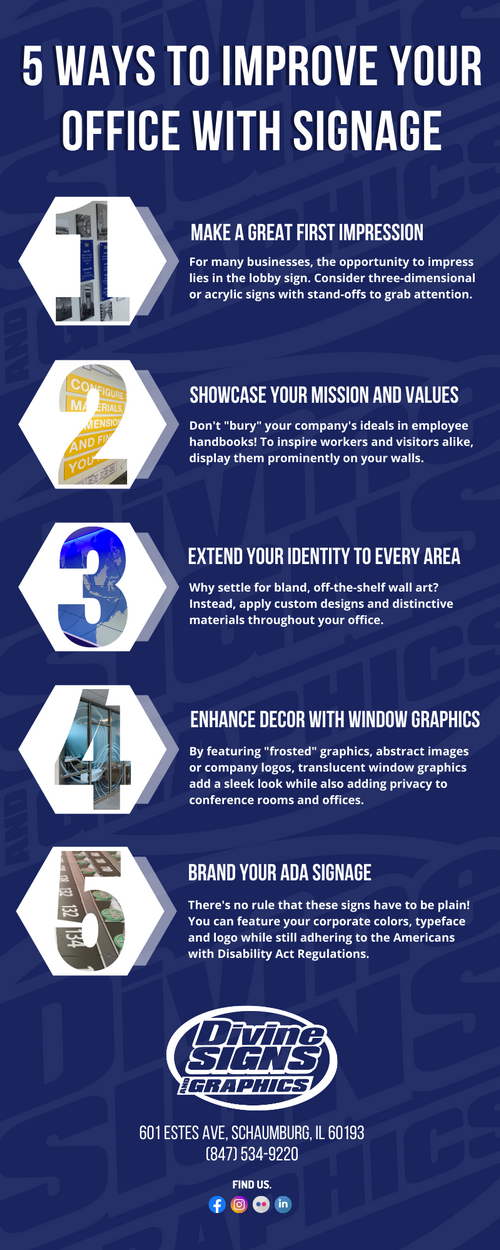 5 Ways To Improve Your Office With Signage | Sign Company Blog | Divine ...