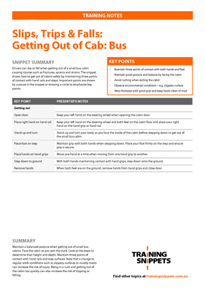 3 Points Of Contact: Bus | OHS Training | Driver Training | Training ...