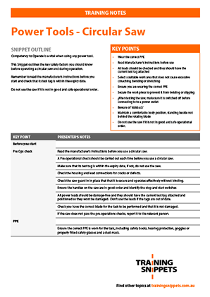Circular Saw | Power Tools | OHS Workplace Safety Training Video ...