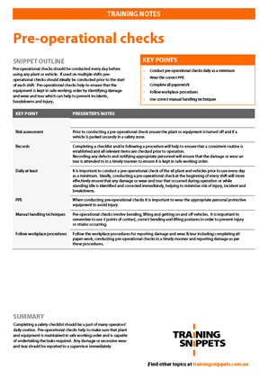 Pre-Operational Checks | Truck Forklift Mobile Plant | Training Video ...