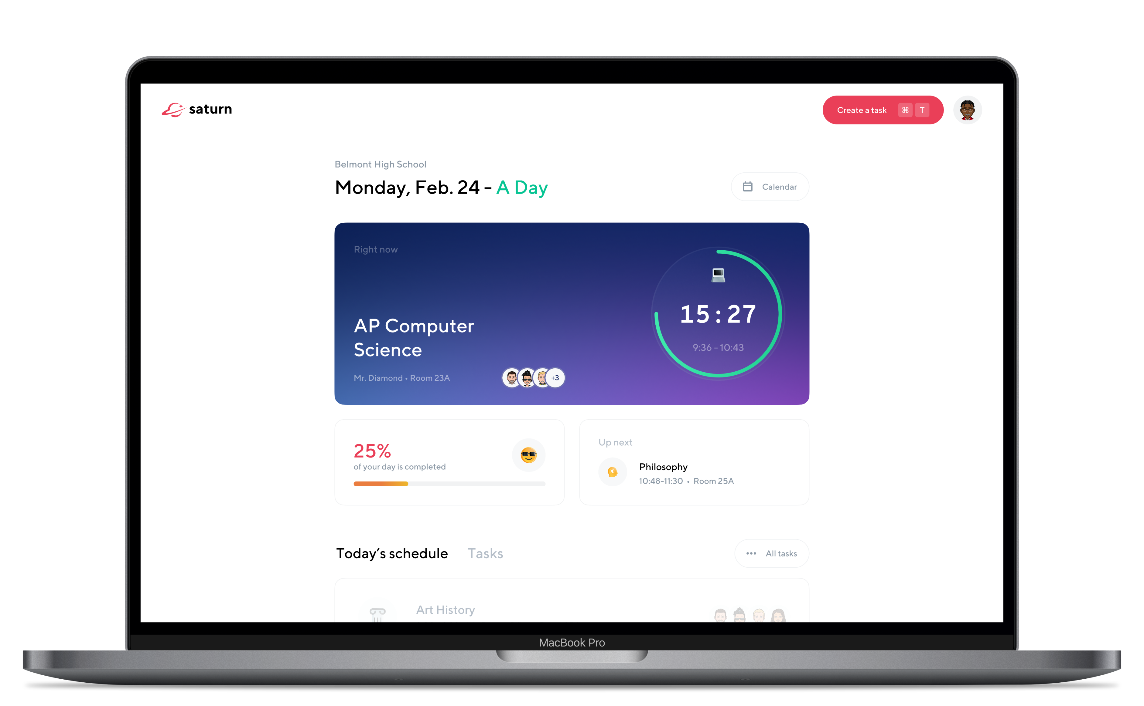 Saturn - Get you and your friends on the same schedule.