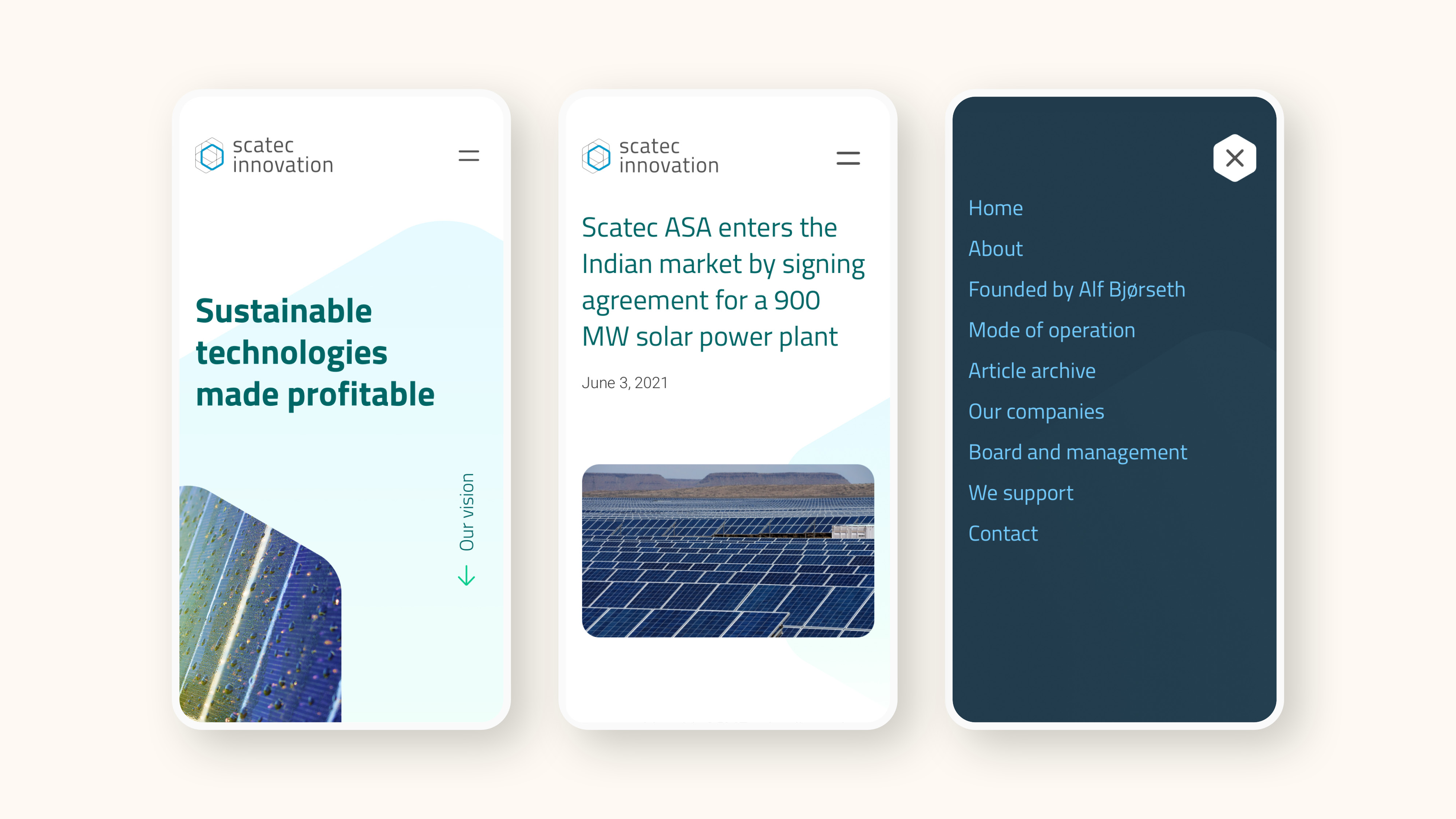 Nye nettsider for Scatec Innovation og deres datterselskaper | NXT Oslo